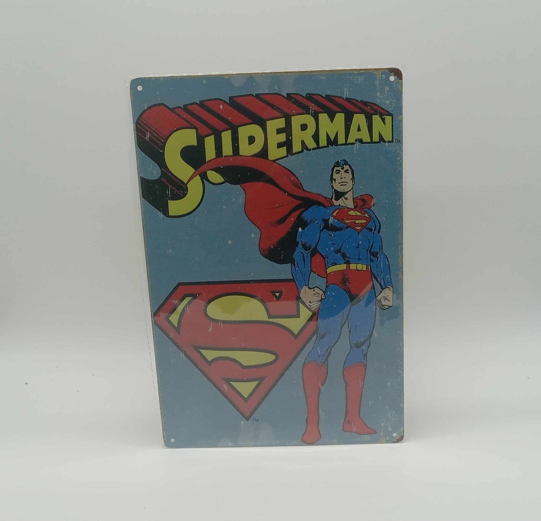 Metal Sign Superman Wall Décor - Etsy