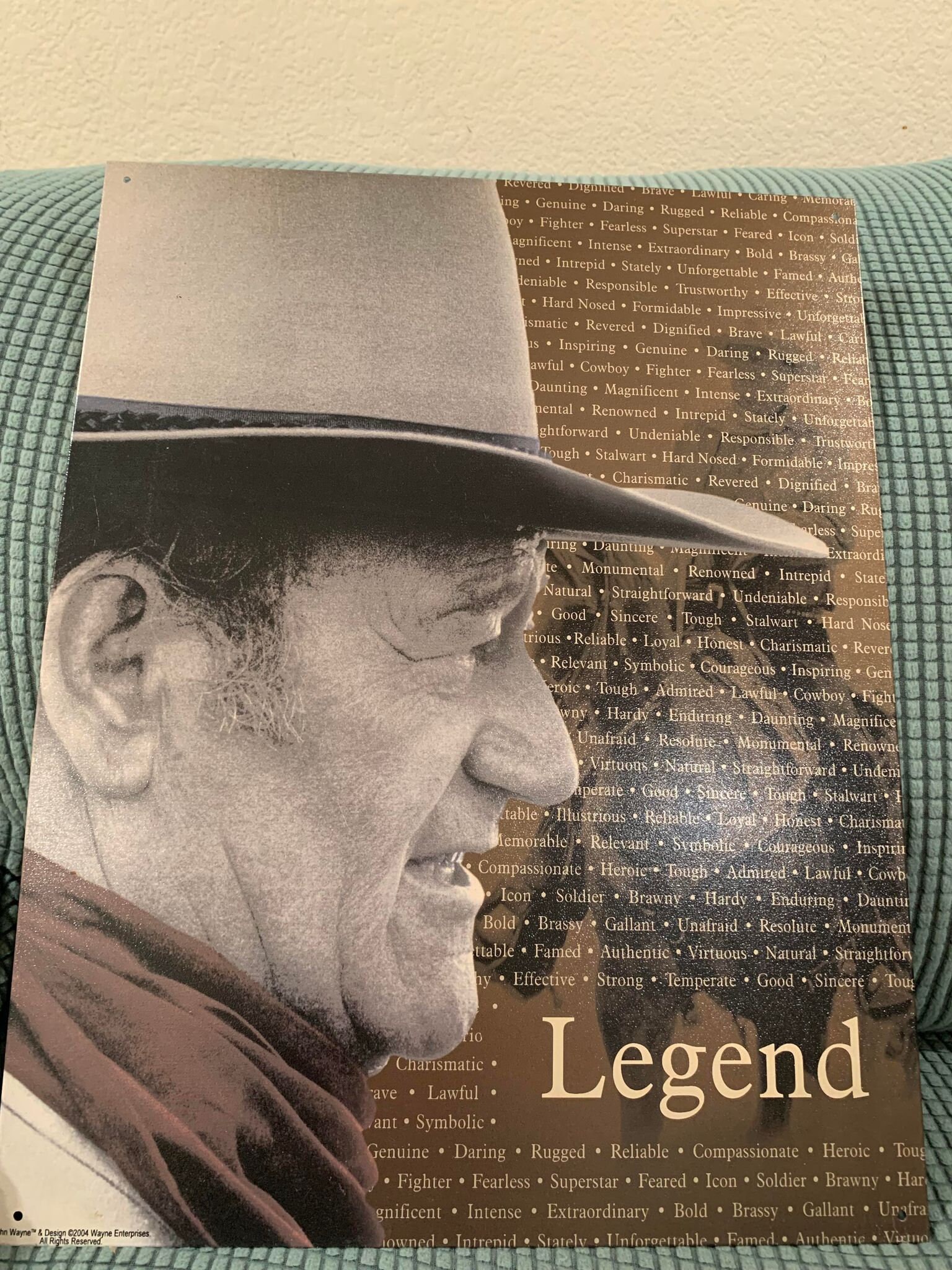 John Wayne Legend TIN SIGN Metal Wall Decor Poster Ranch Western Bar ...