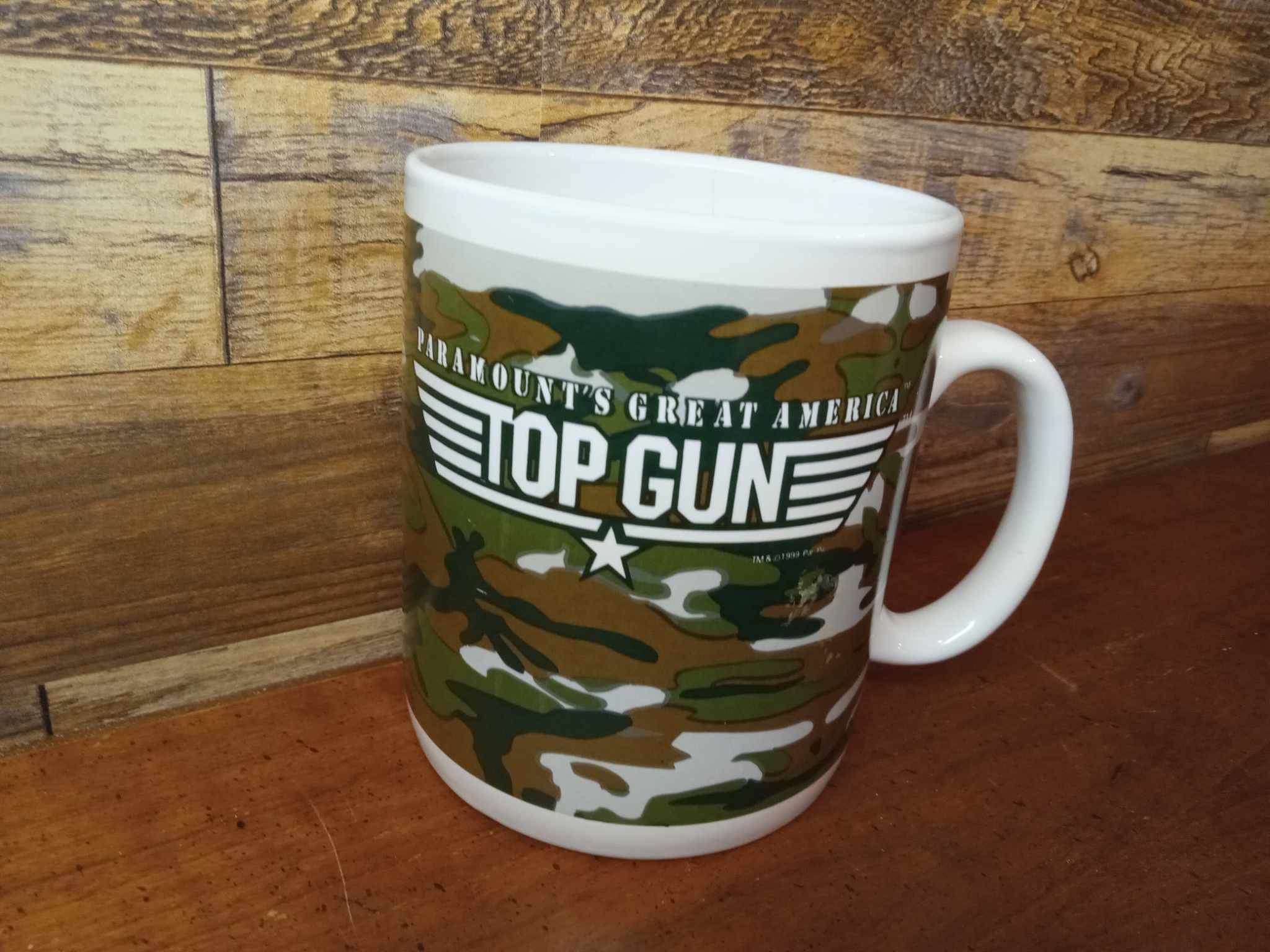 Paramounts Great America Top Gun Movie Big Heavy Camouflage Coffee Mug ...