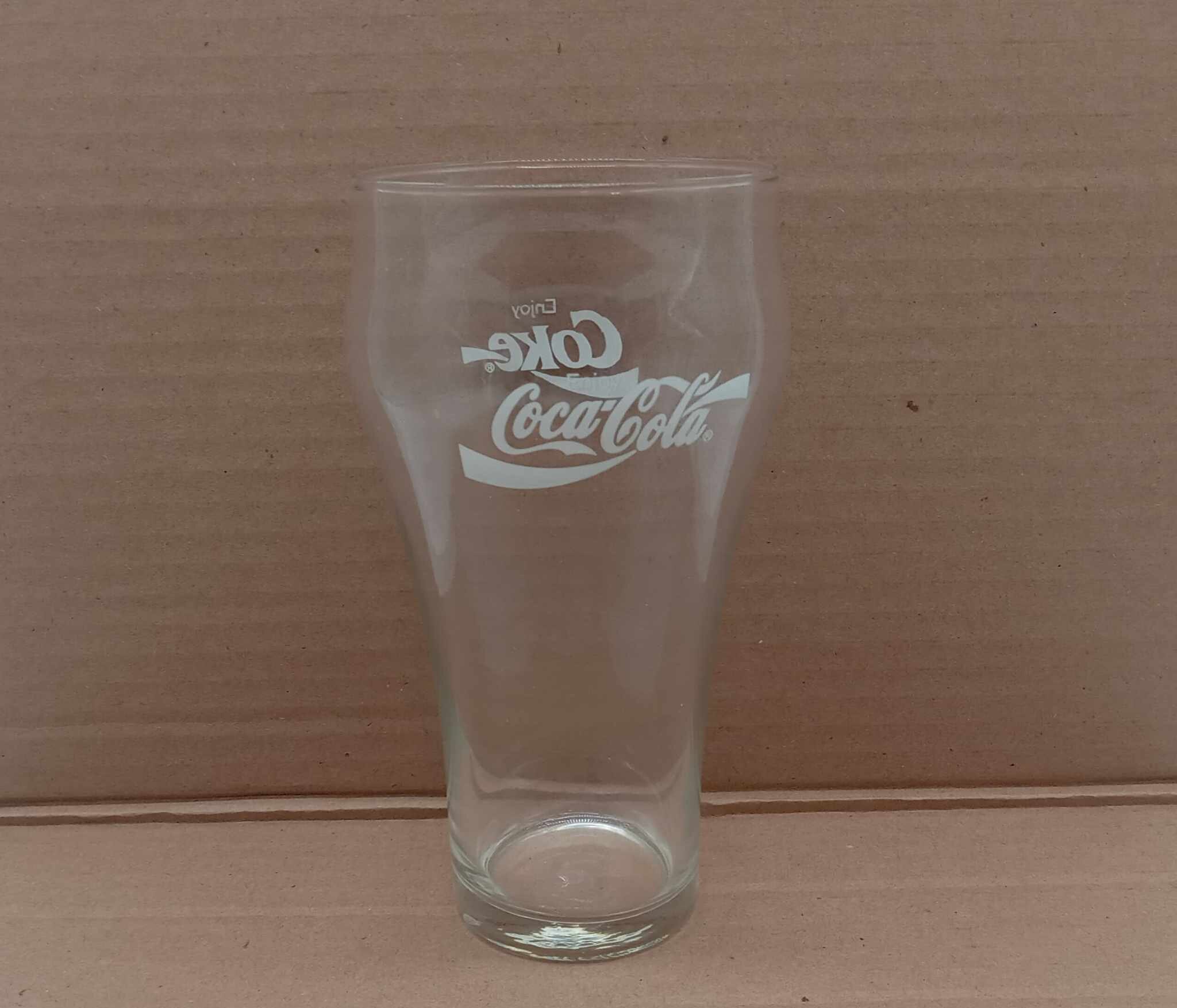 White Logo Enjoy Coca-cola Coke Clear Drinking Glass 6 Inches Tall ...