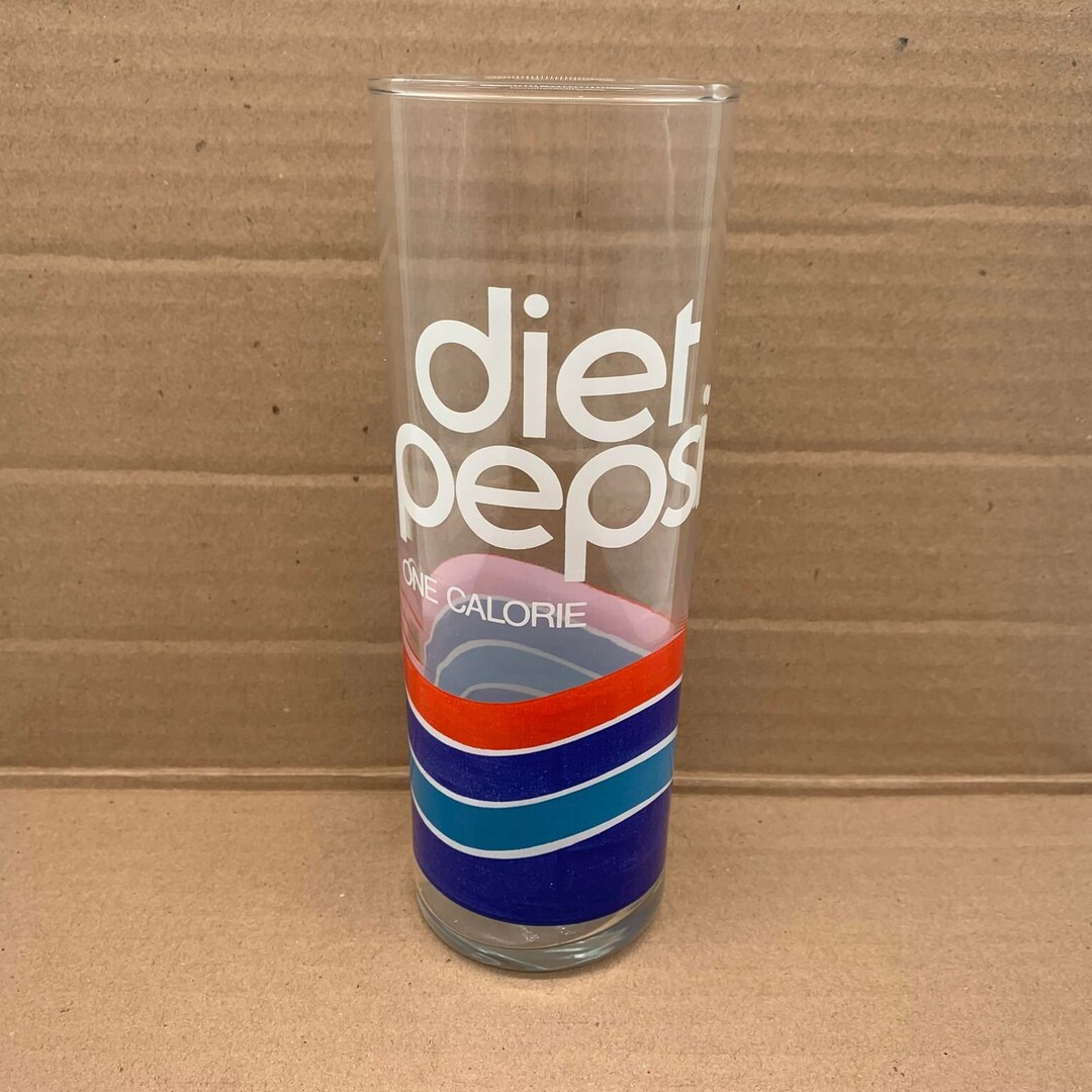 Vintage Diet Pepsi One Calorie Drinking Glass 7 Tall - Etsy