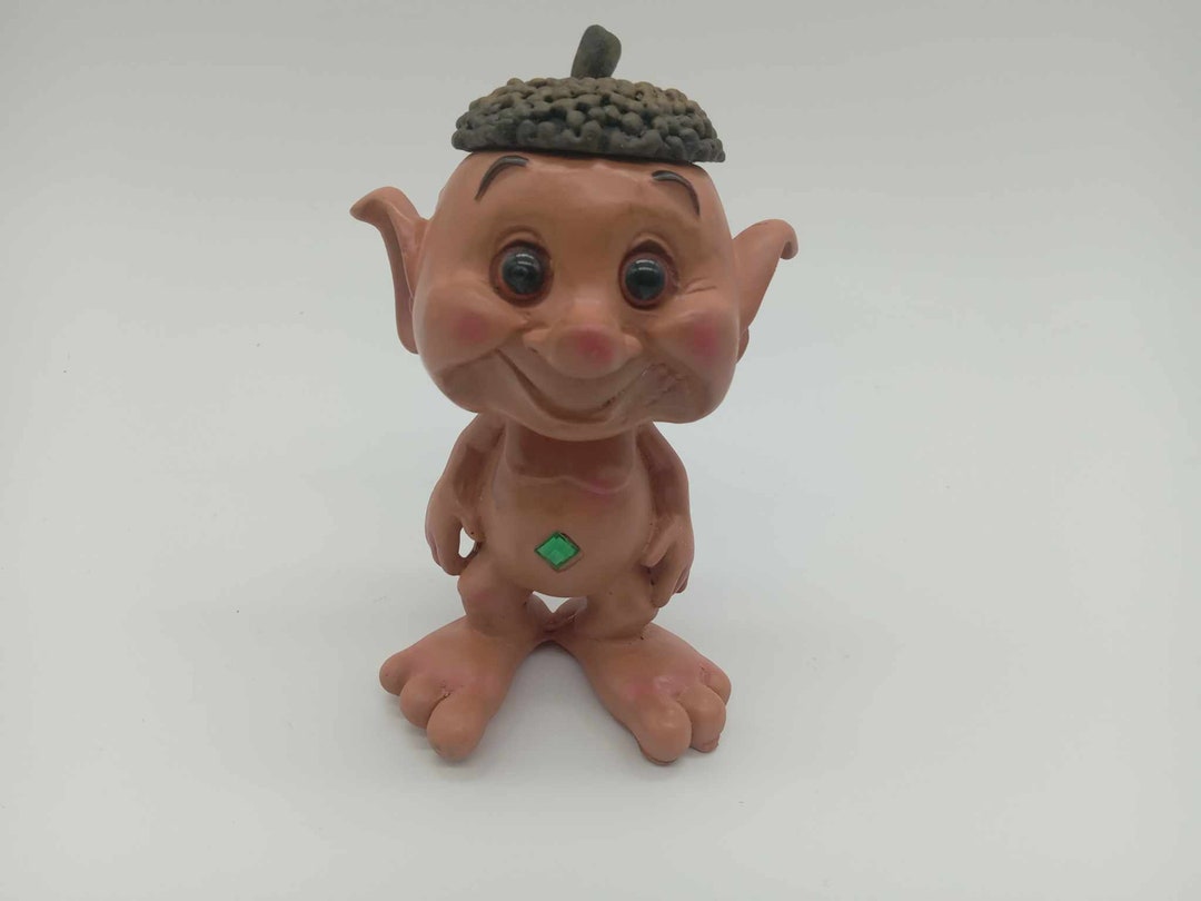 Troll Doll W/ Accorn Head Gem Tummy - Etsy