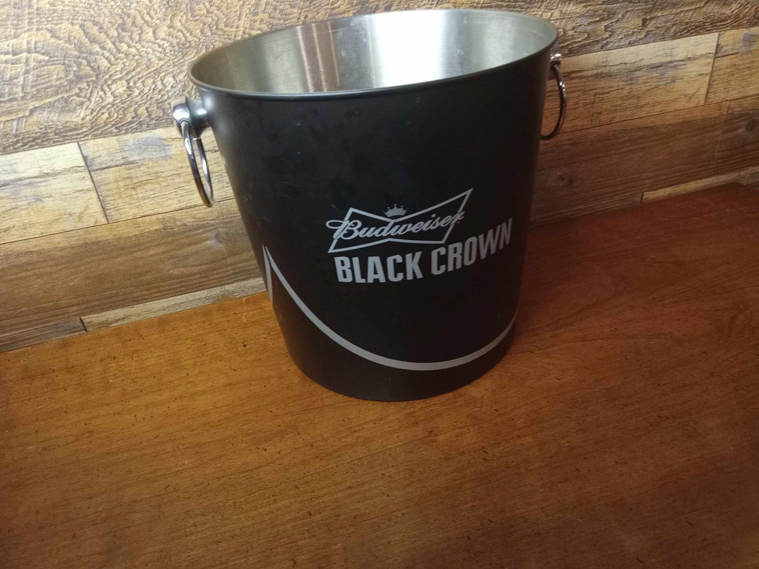 Budweiser Black Crown Beer Metal Bucket - Etsy