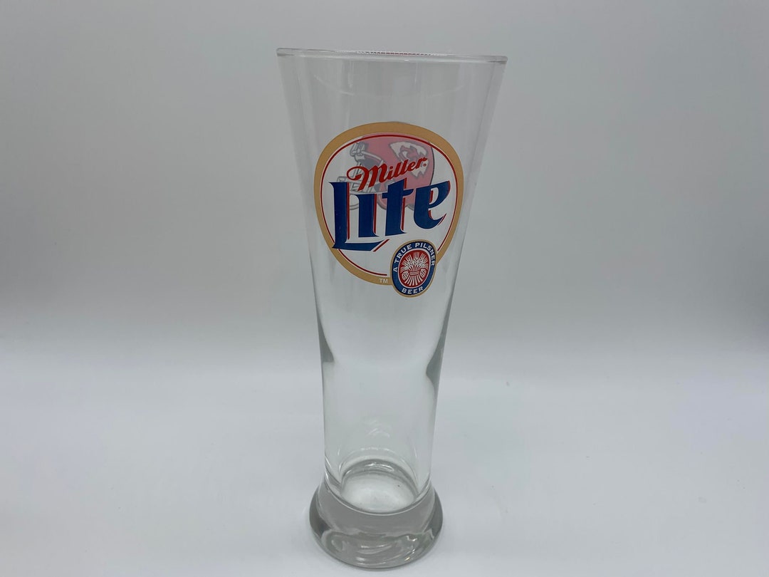 Miller Lite Pilsner Beer Glass Barware Large Kansas City Chiefs - Etsy