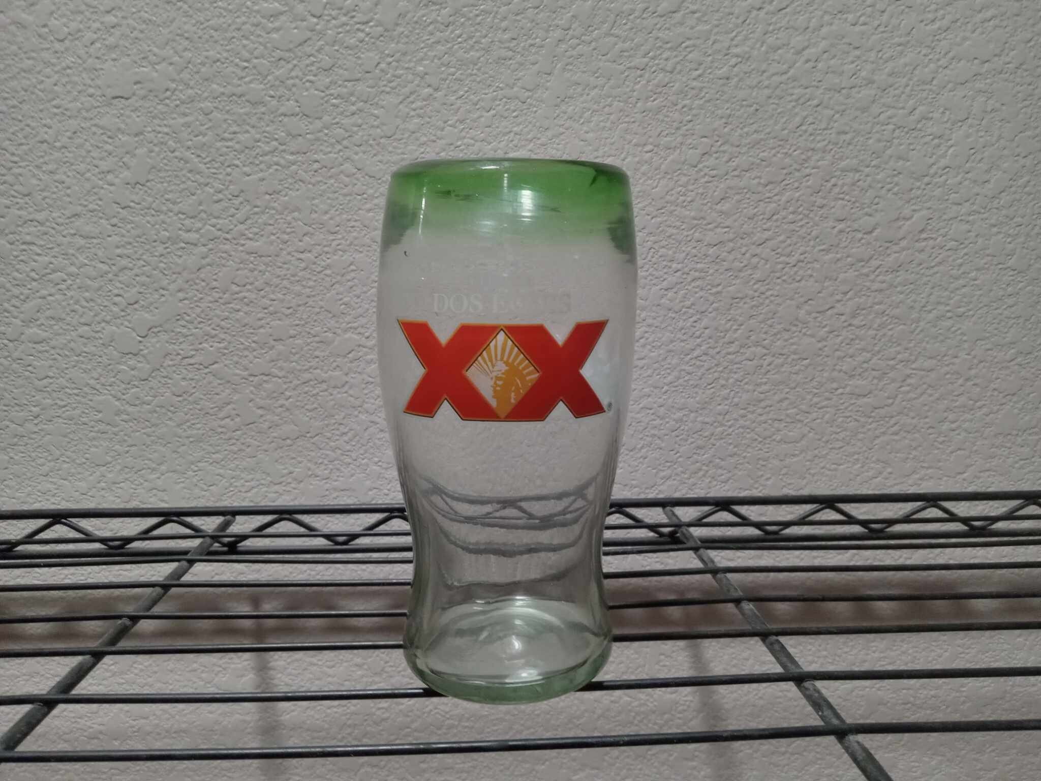 Cerveza Dos Equis XX Hand Blown Green Rim Beer - Etsy