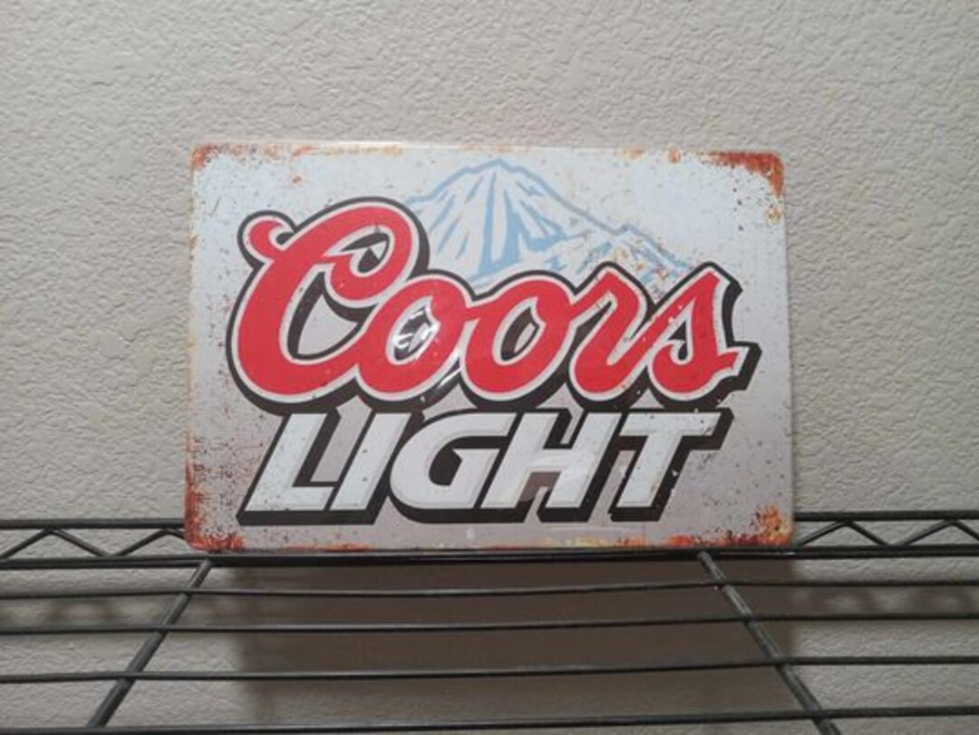 Coors Light Metal Beer Sign for Man Cave 8x10 Inches - Etsy