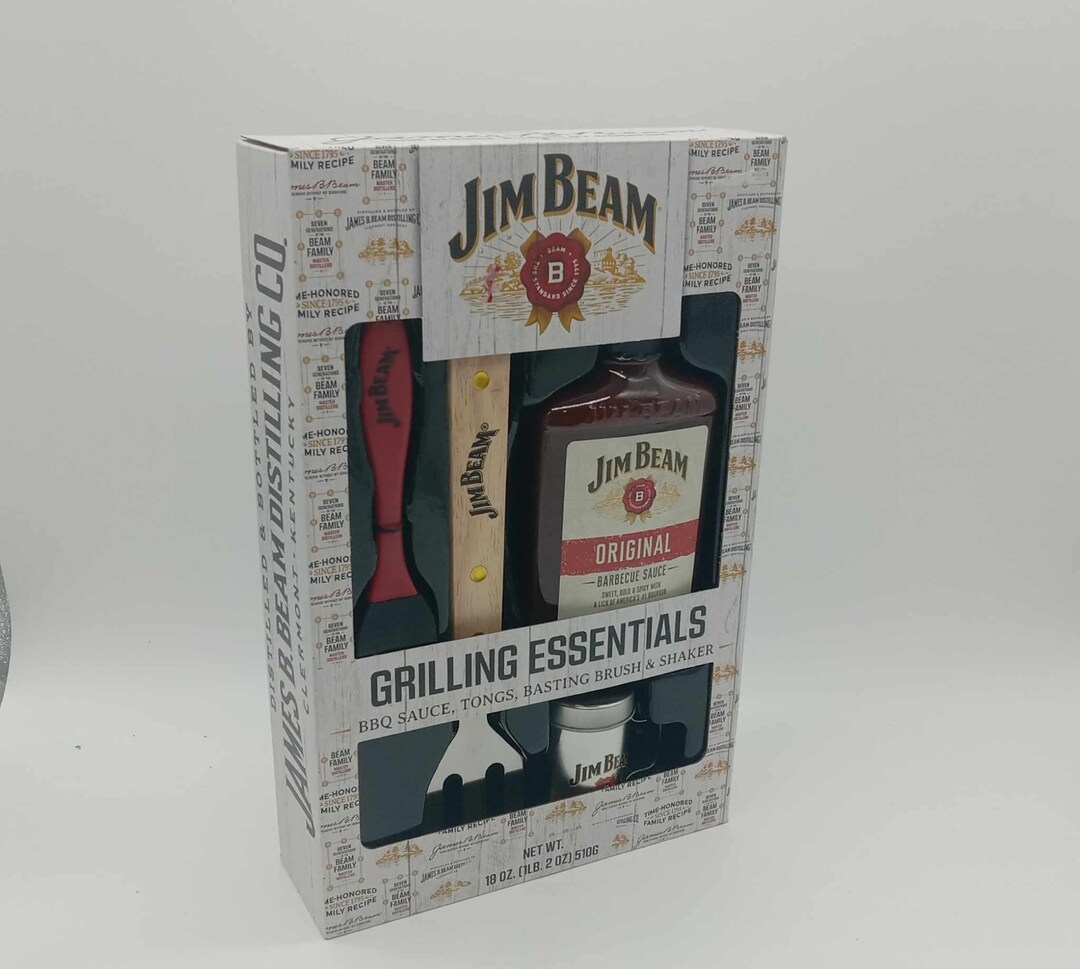 Jim Beam Grilling Essentials new BBQ Sauce, Tongs, Basstings, Bursh ...