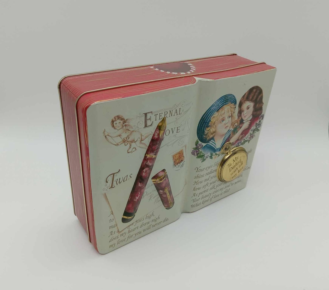 1995 Vintage Eternal Love Book Shaped Tin - the Silver Crane Company - Etsy