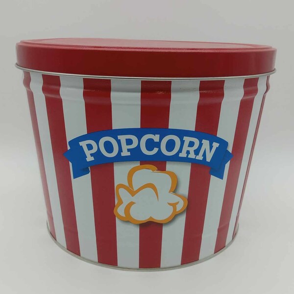 Large Popcorn Tin - Etsy
