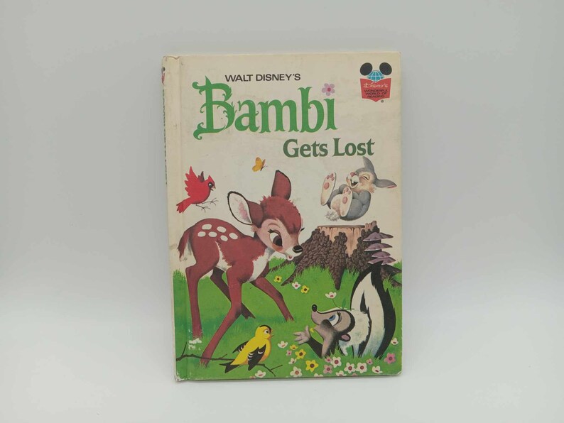 Vintage Walt Disney's Bambi Gets Lost Book (1972, Hardcover) - Etsy