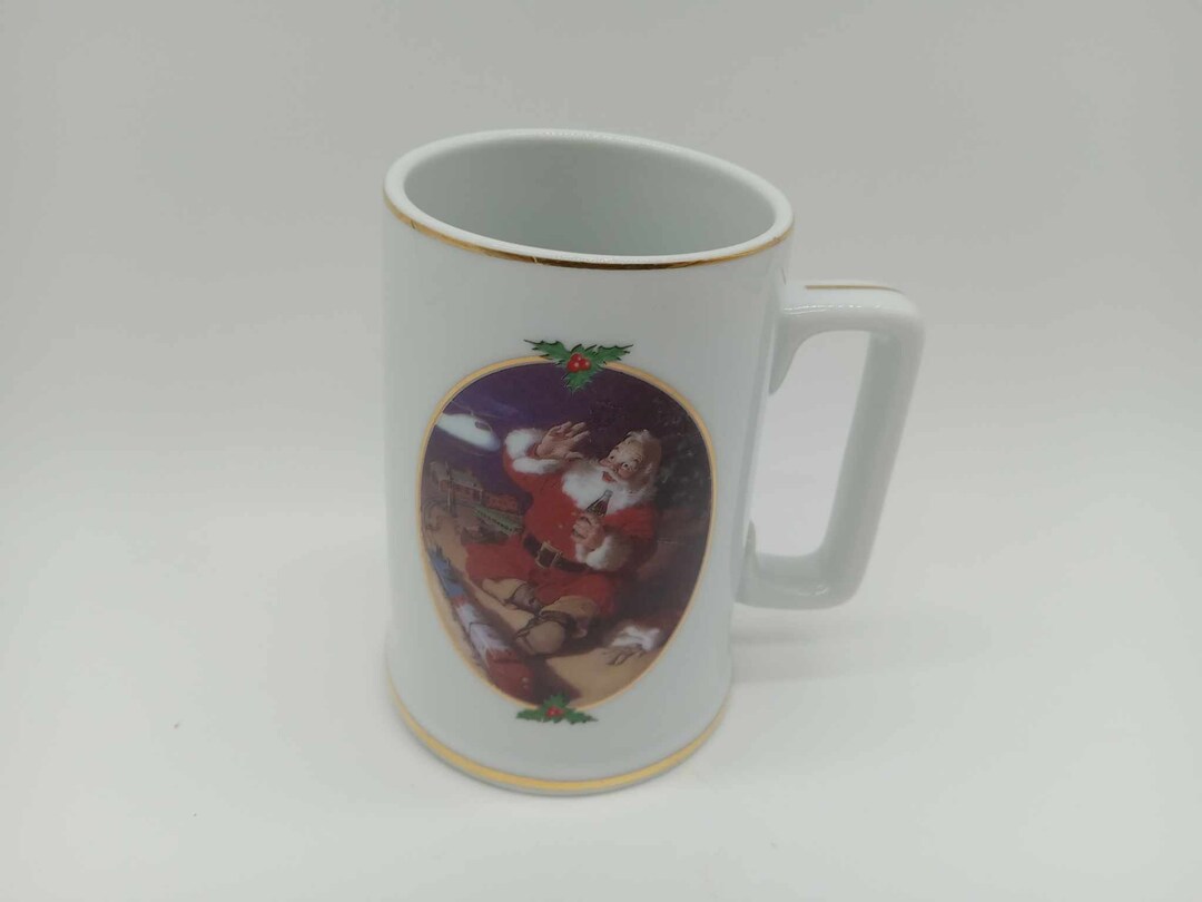 Coca Cola Collectible Santa Coffee Mug - "season's Greetings' - Etsy
