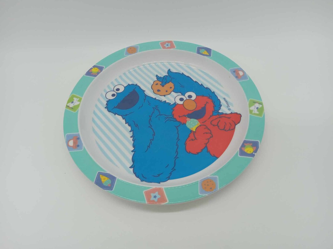Sesame Street Kid's Plate - Elmo & Grover - Etsy