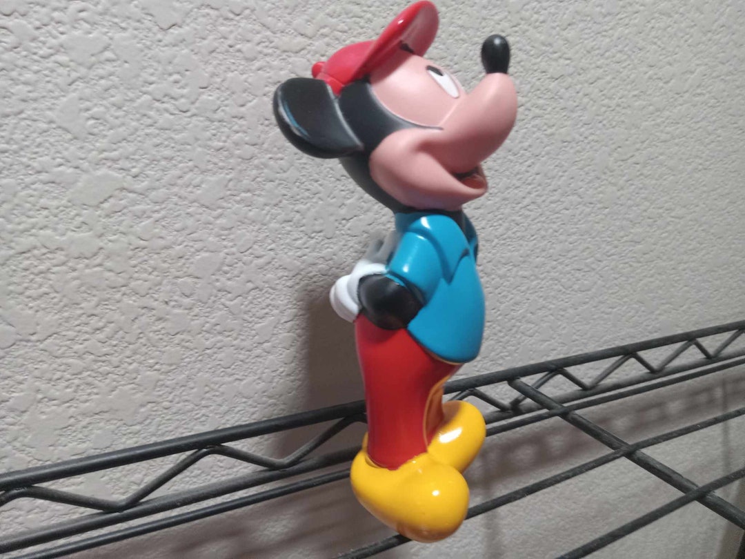 Disney Vintage Mickey Mouse Toy Walt Disney Rubber PVC Figure 5.5" Hard ...