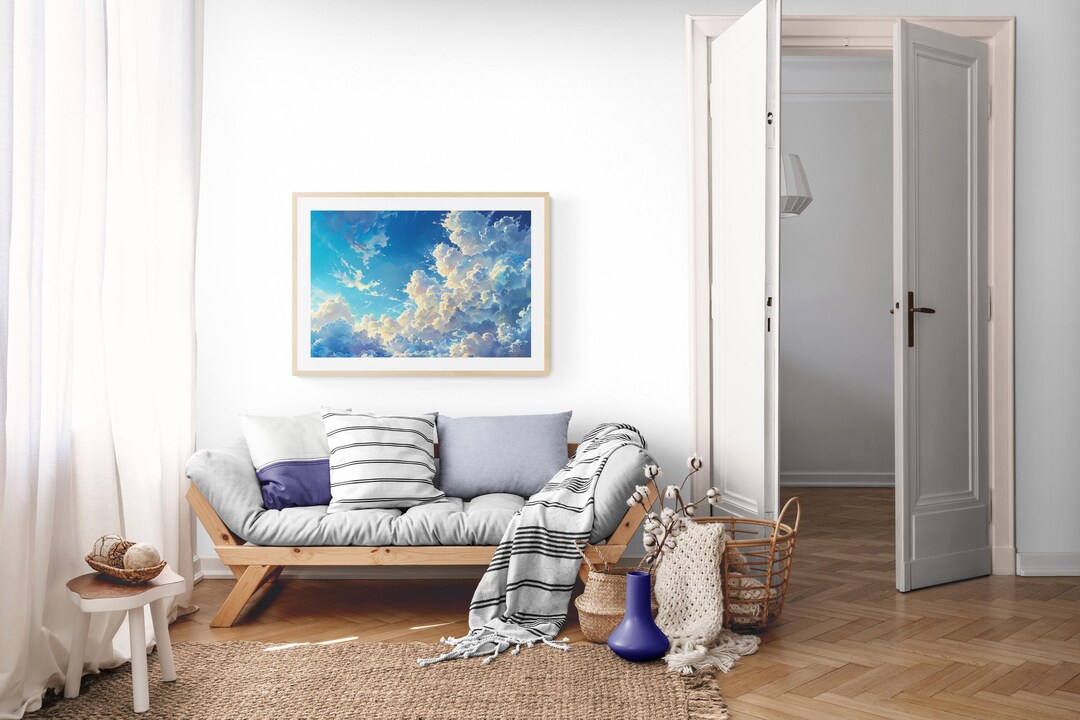 High-resolution Cloudscape Art Print Cool Palette Tones 3x2 Digital ...