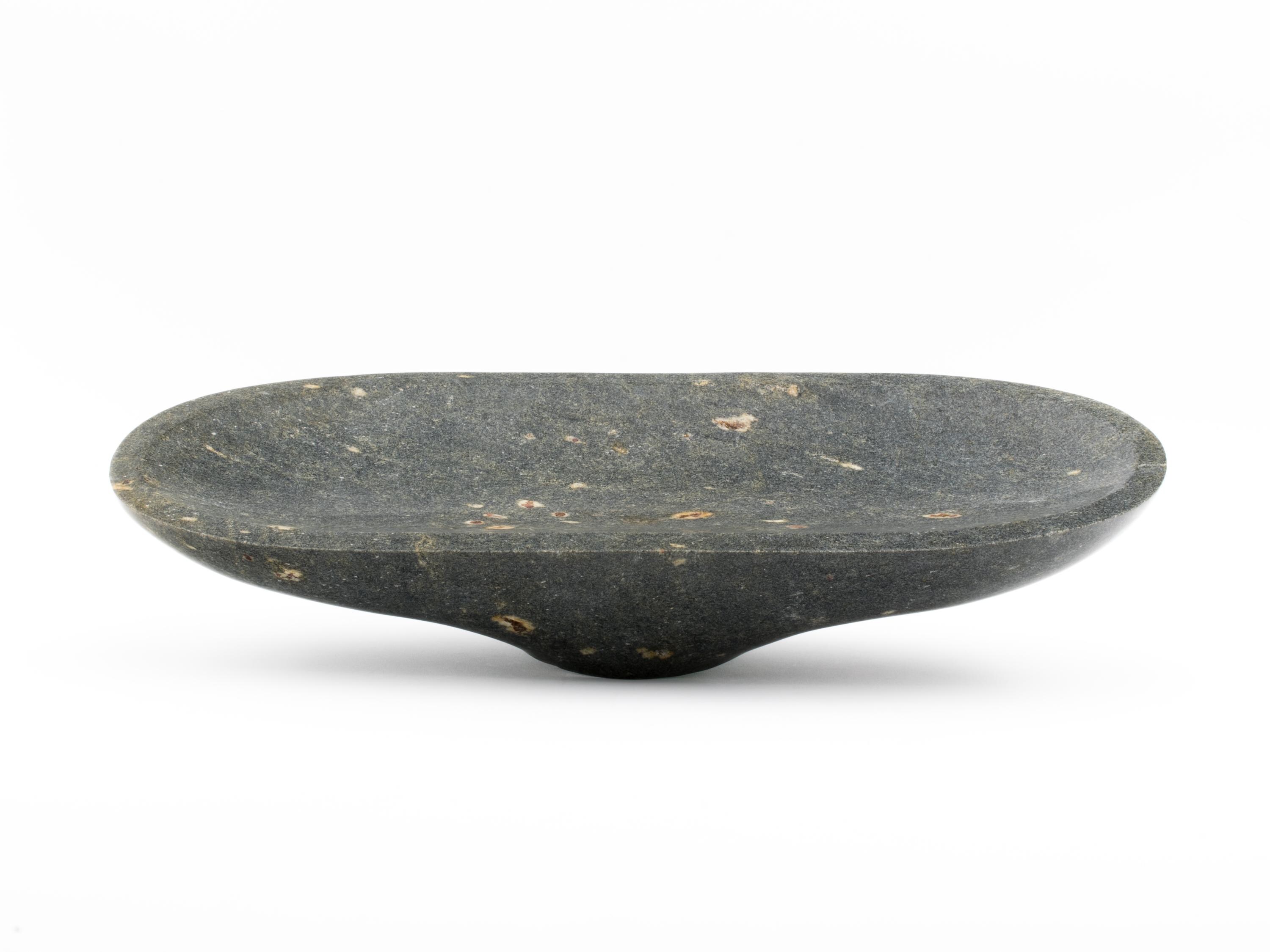 Unique Curved Stone Centerpiece - Garnet Inclusions - Handcrafted ...