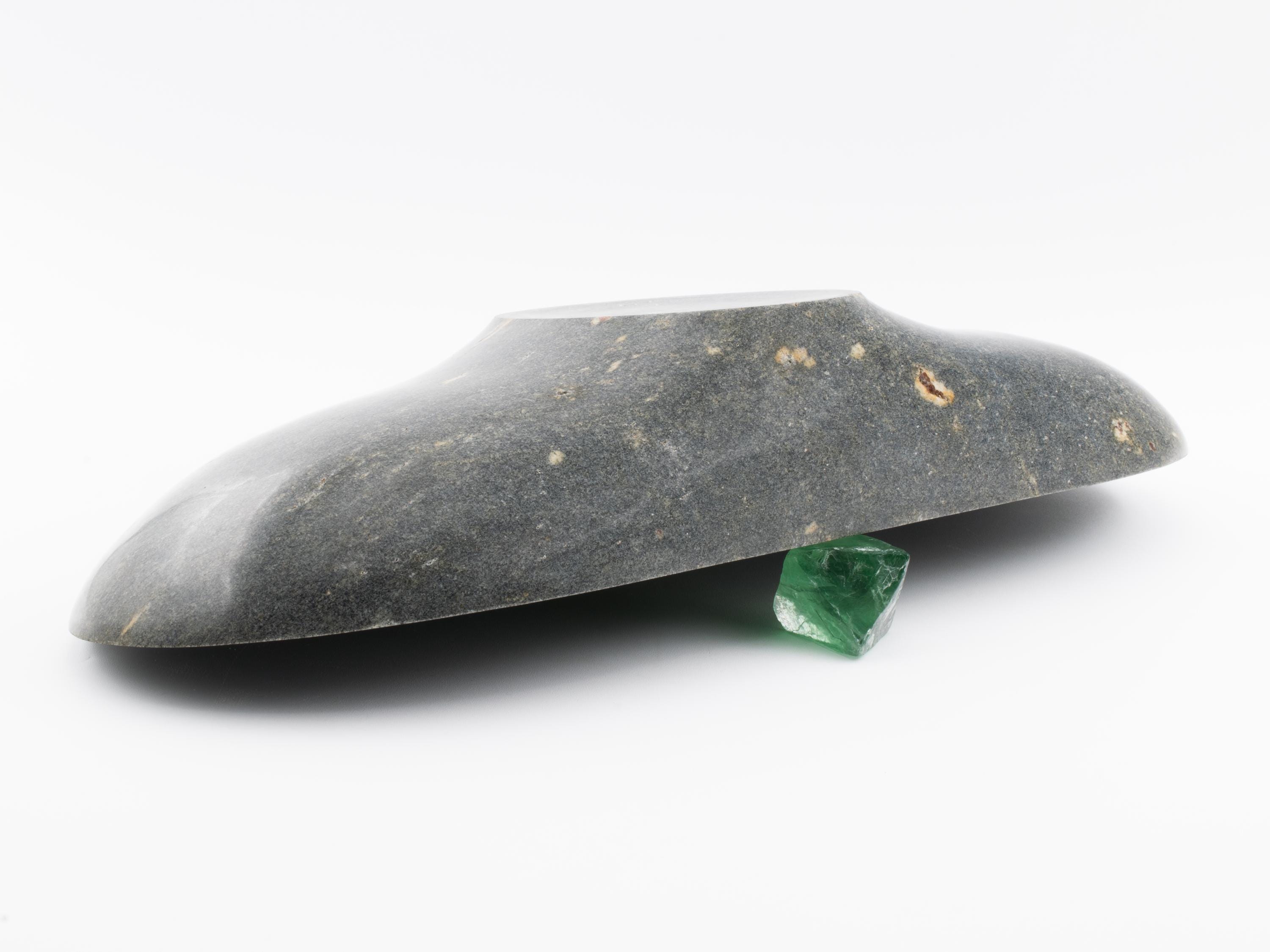 Unique Curved Stone Centerpiece - Garnet Inclusions - Handcrafted ...