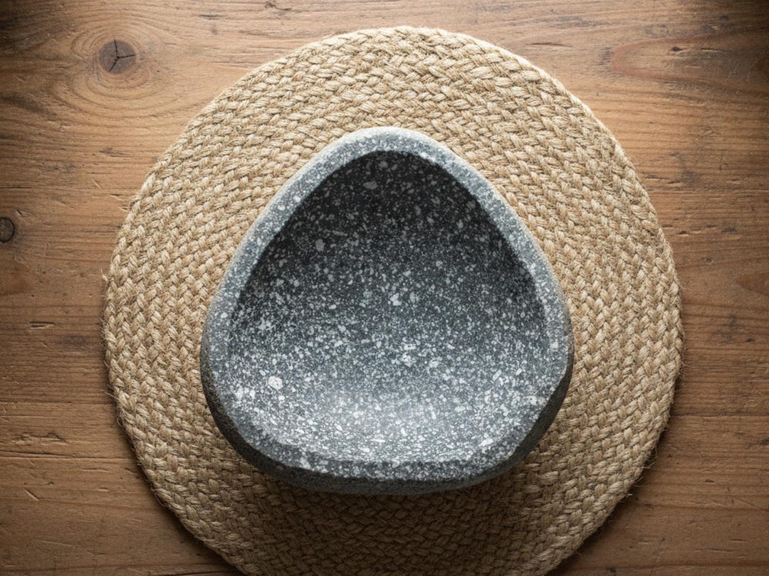 Heavy Stone Bowl With Porphyry Texture – Rustic Home Décor - Etsy