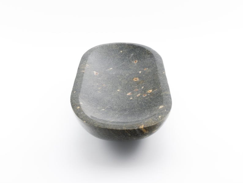 Unique Curved Stone Centerpiece - Garnet Inclusions - Handcrafted ...