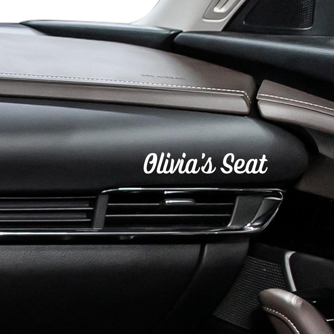 Custom Name's Seat Decal Car Sticker Car Decal Bumper Sticker Vinyl ...