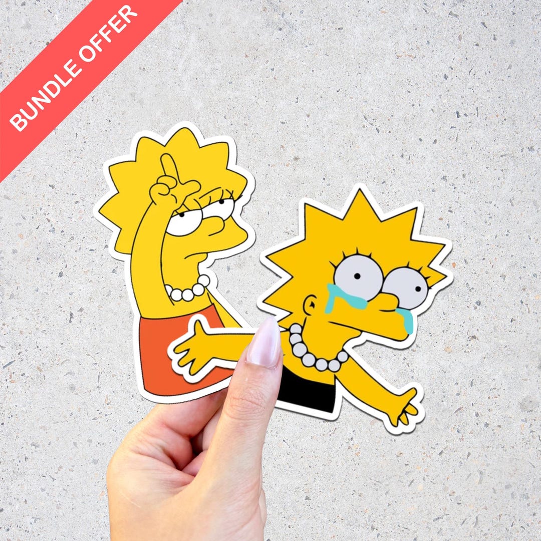The Lisa Simpson Sticker Bundle - Etsy
