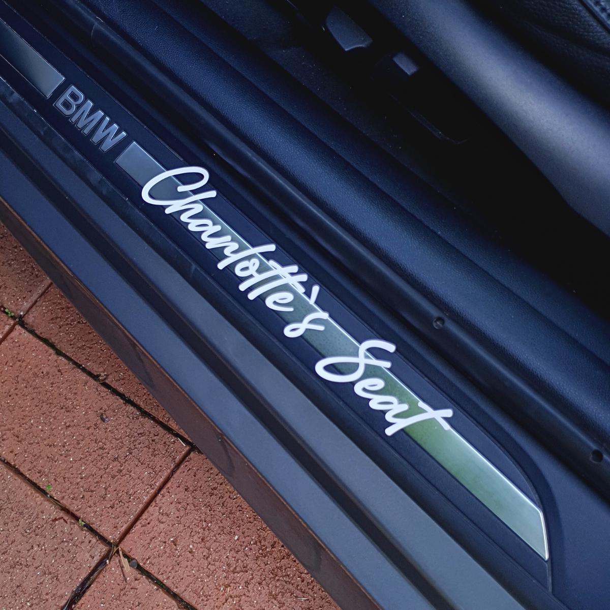 Custom Name's Seat Decal Car Sticker Car Decal Bumper Sticker Vinyl ...