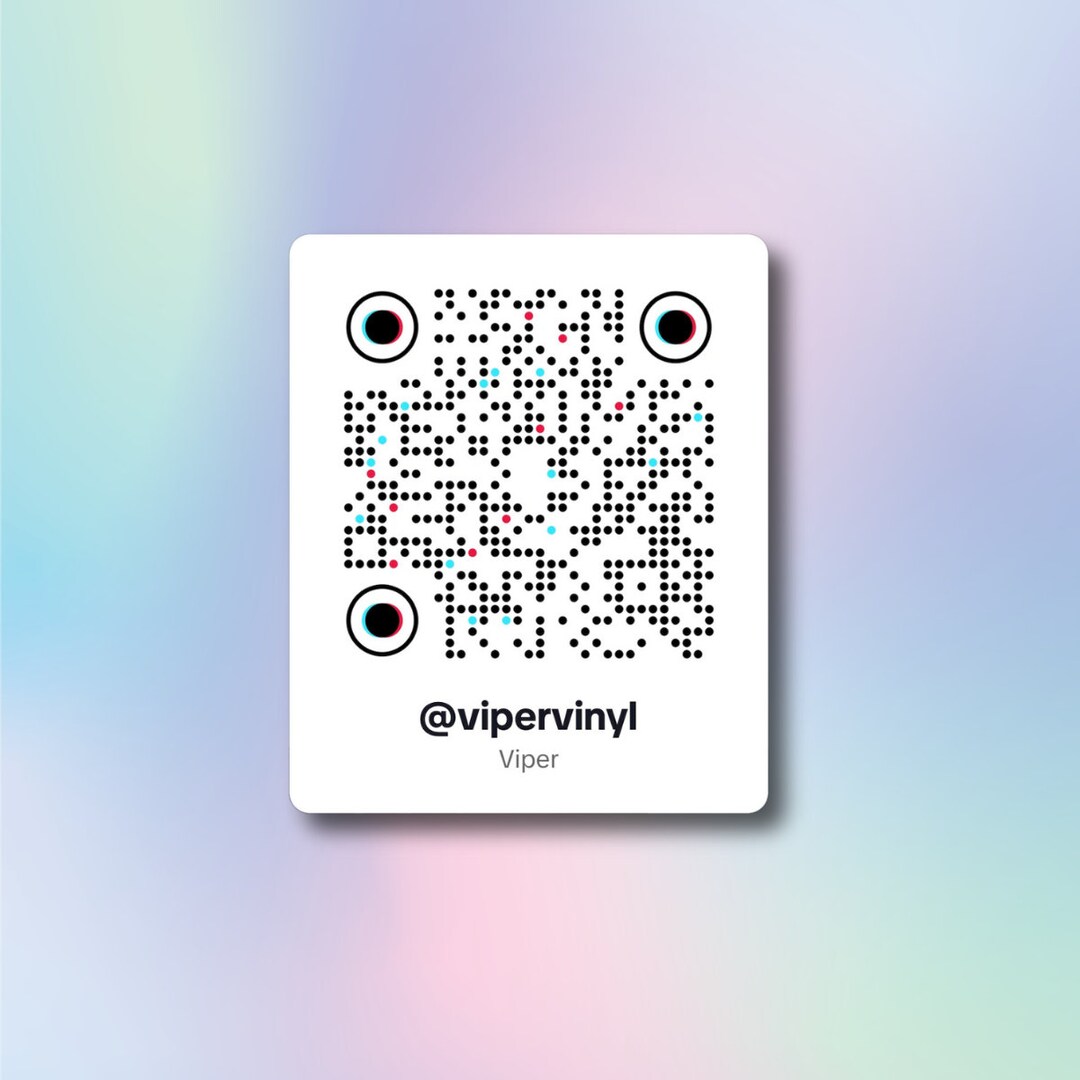 Custom Tiktok QR Code Sticker Social Media Promotion Phone - Etsy