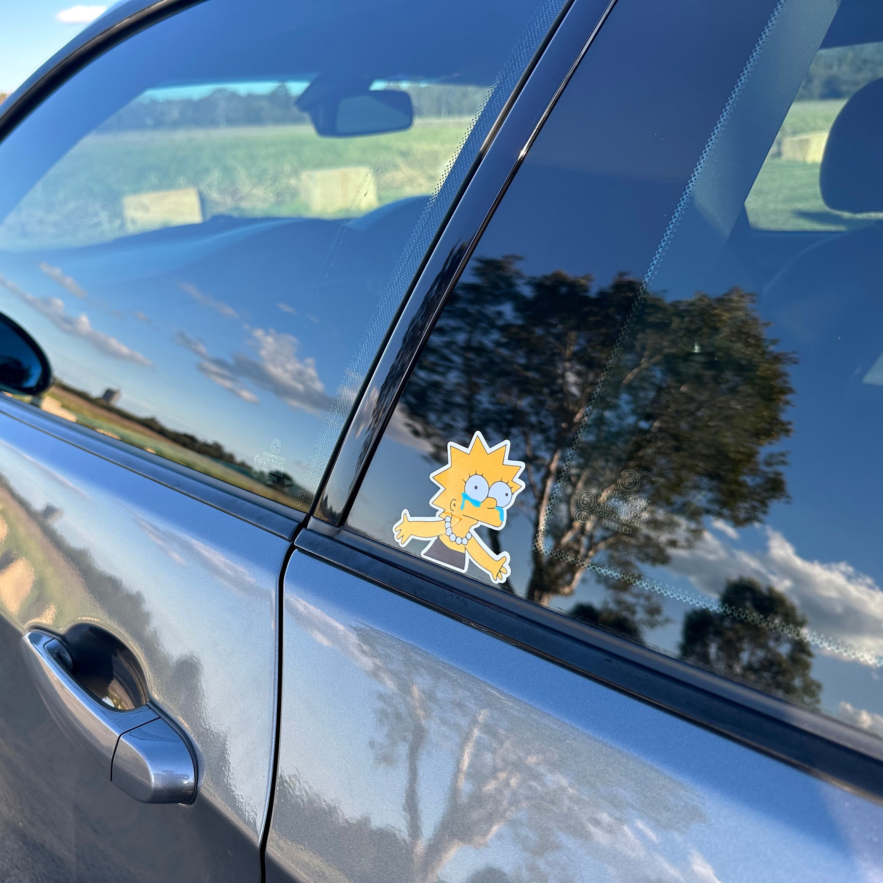 Lisa Crying Car Sticker Car Decal Bumper Sticker Funny Car Stickers ...