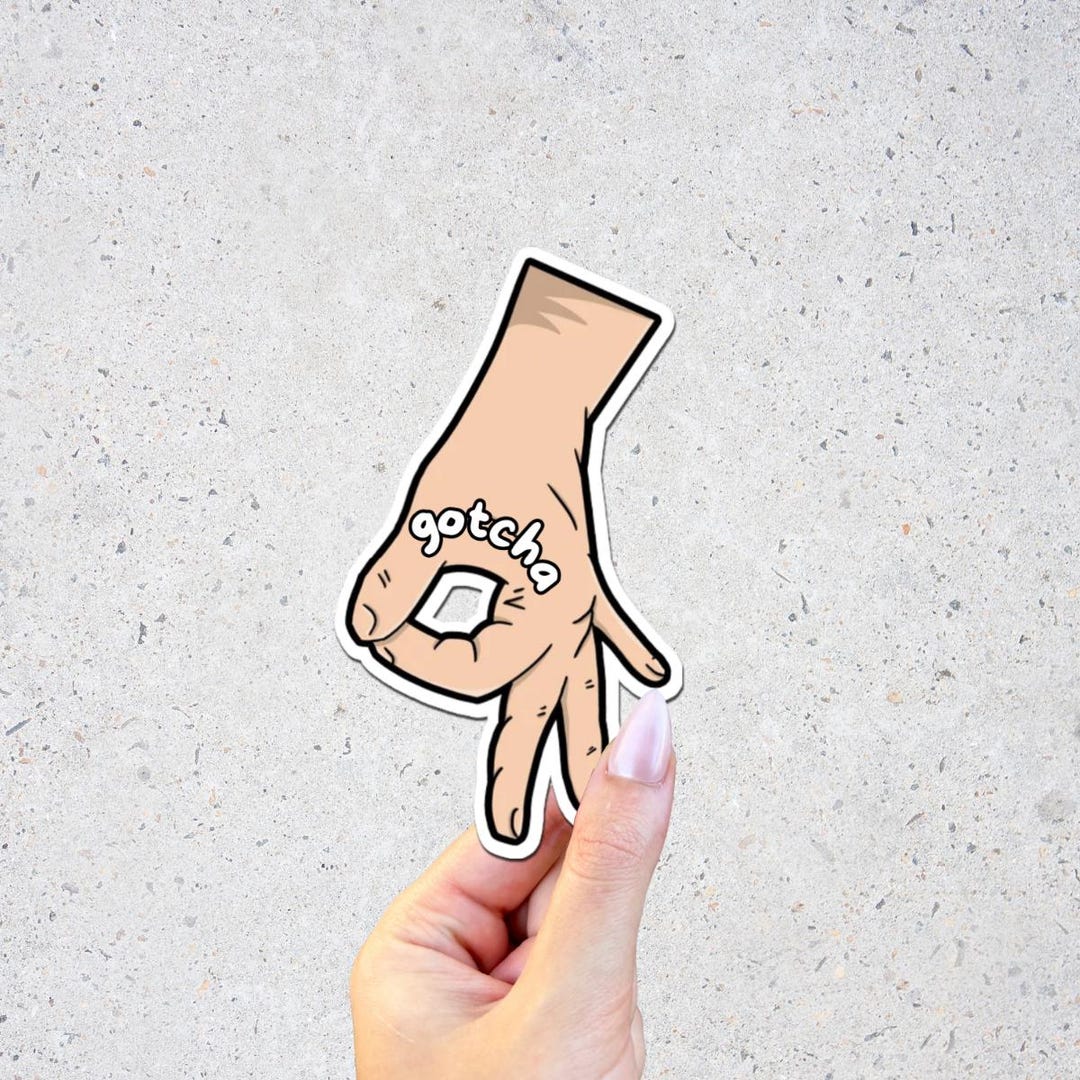 Gotcha Hand Sticker Car Sticker Car Decal Bumper Sticker Funny Car ...