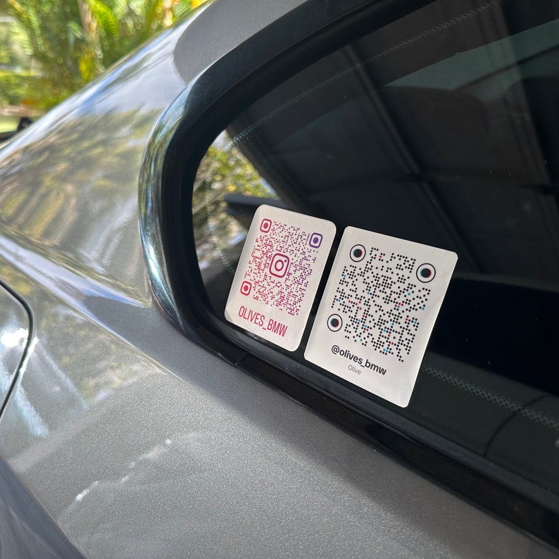 Custom Instagram QR Code Car Sticker Car Decal Bumper Sticker Social ...