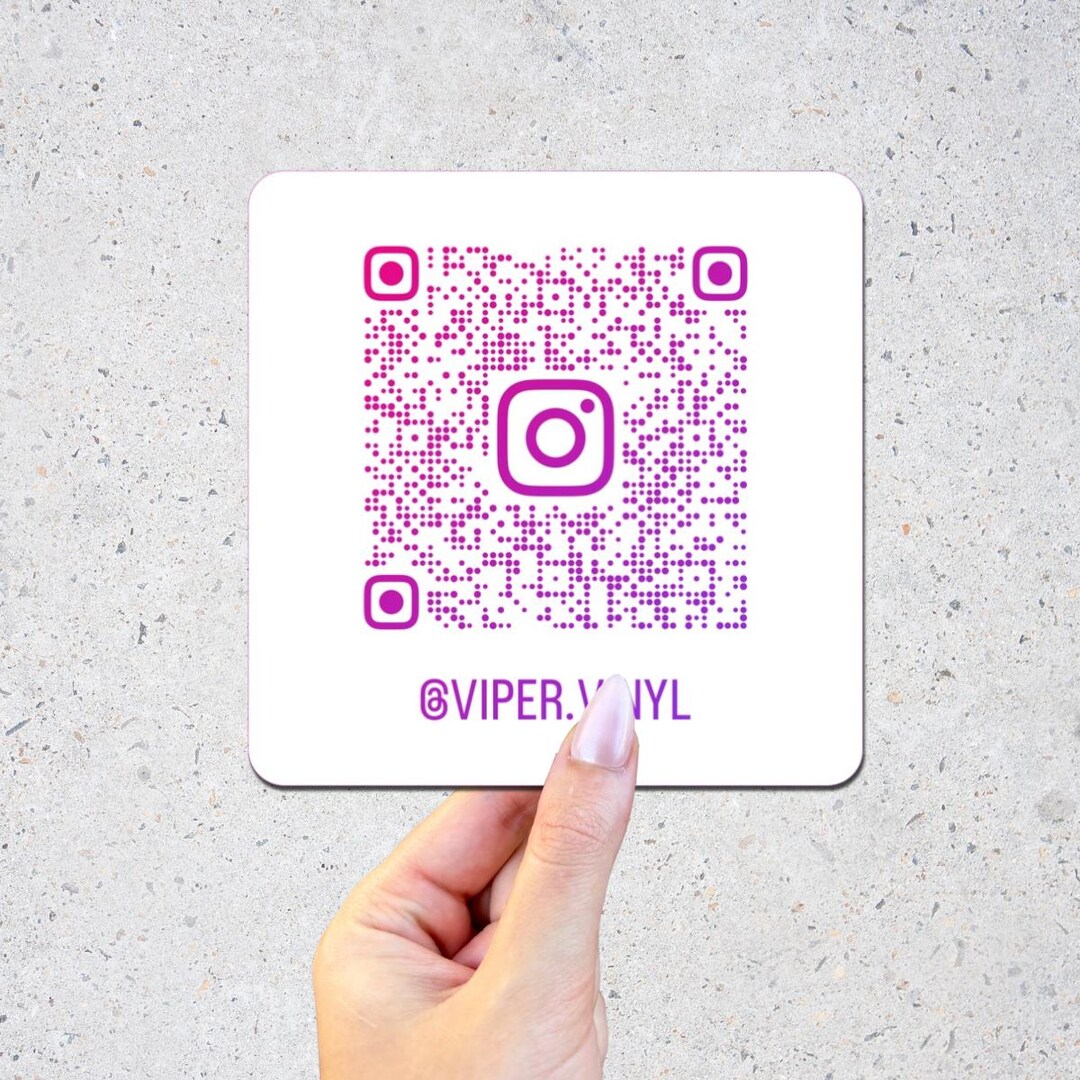 Custom Instagram QR Code Sticker Car Sticker Car Decal Bumper Sticker ...