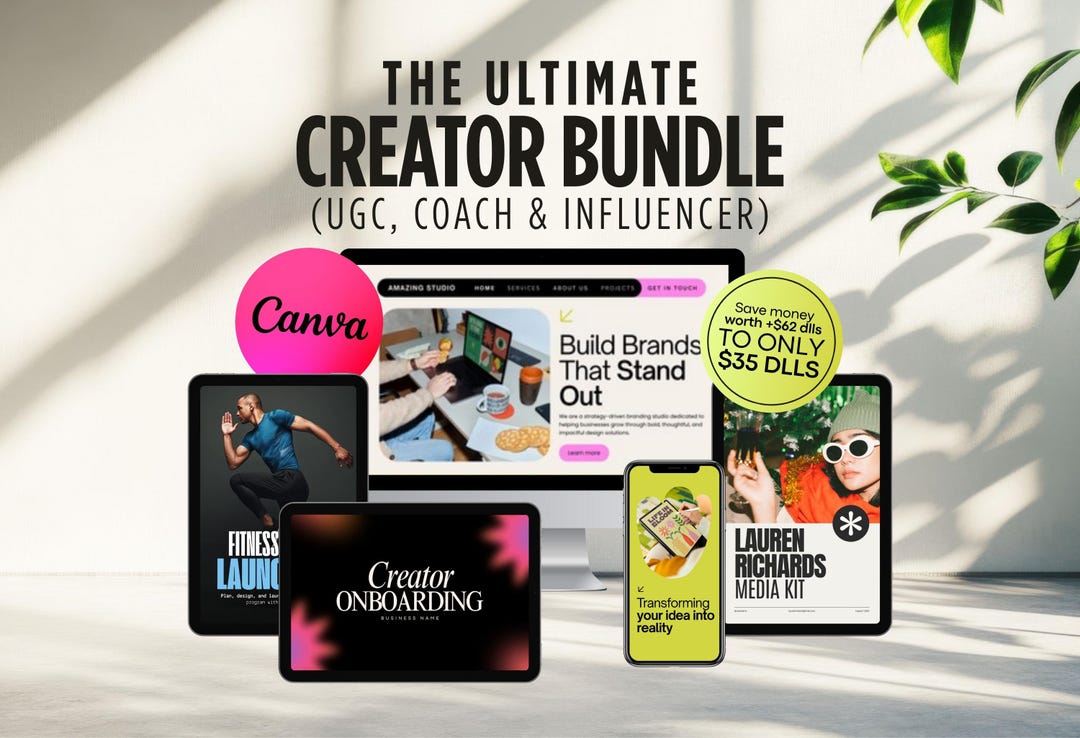 Coach & Creator Canva Template Bundle – Media Kit, Welcome Guide ...