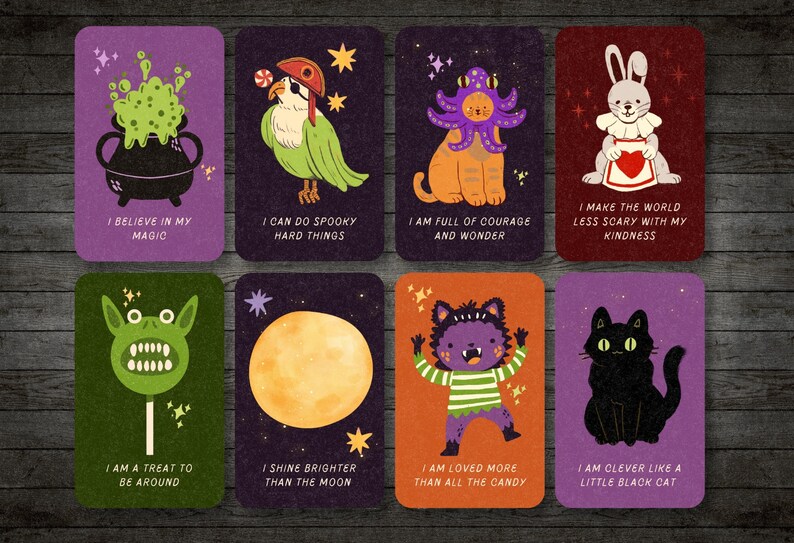 Halloween Affirmation Cards for Kids: Spooky Lunchbox Notes (digital ...