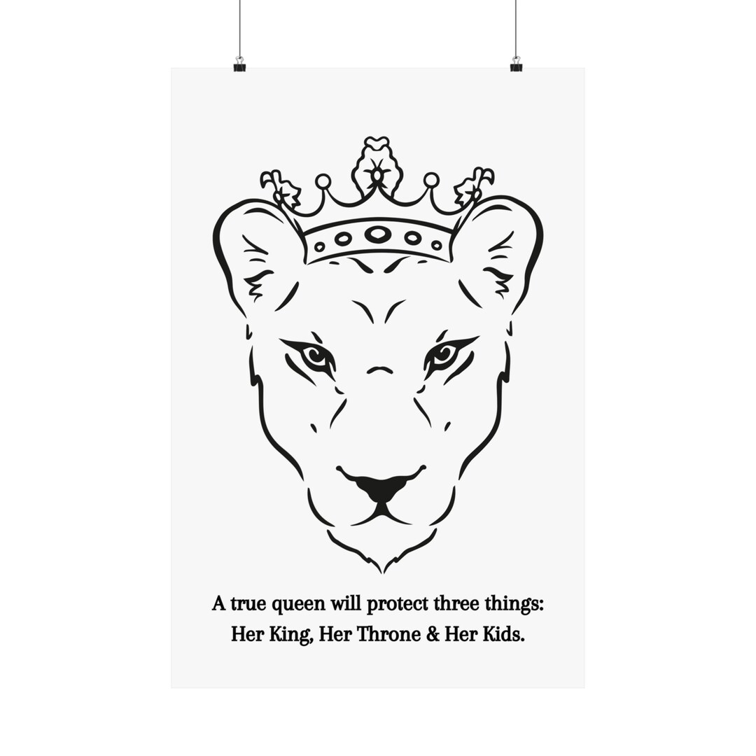 A True Queen Poster Premium Matte Vertical Posters Office - Etsy
