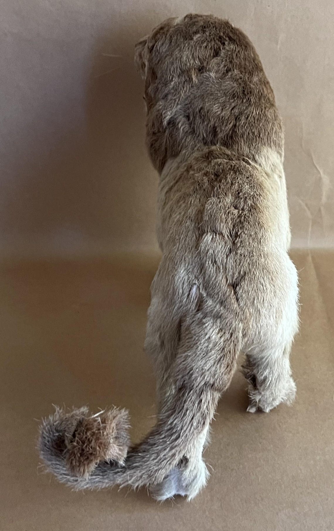 Antique 1900 German Stuffed Lion Pull Toy Figure Real Fur & Leather ...