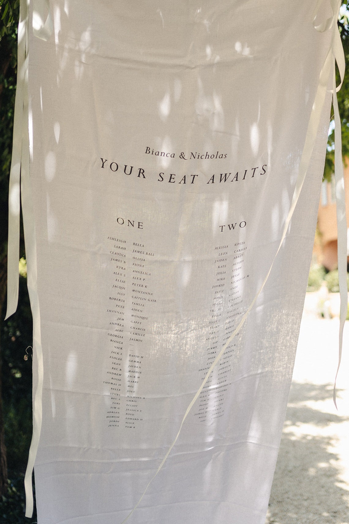 Linen Wedding Seating Chart / Table Plan - Etsy