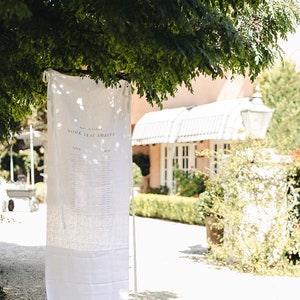 Linen Wedding Seating Chart / Table Plan - Etsy