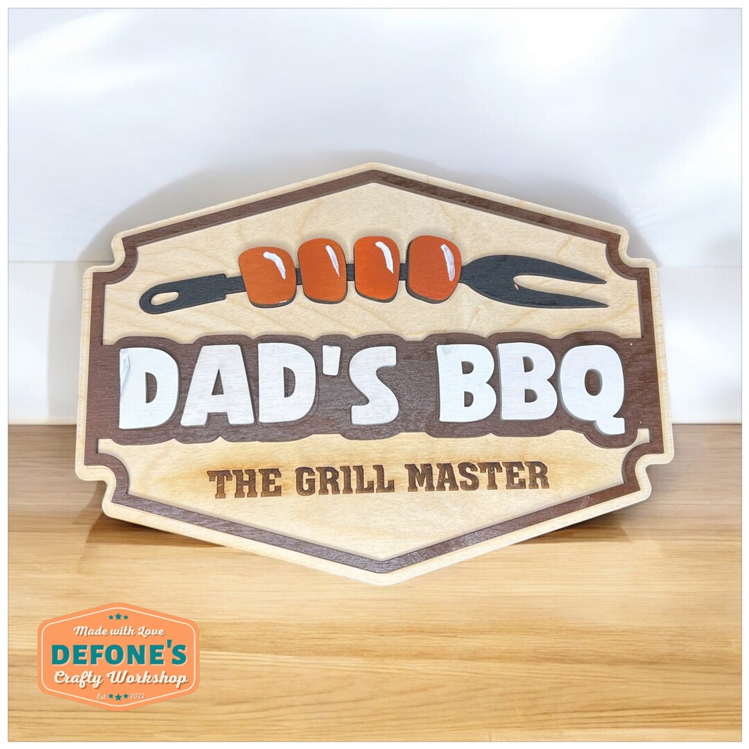 Dad's BBQ Sign | Father's Day | Gifts for Dad | Man Cave Sign | Father ...