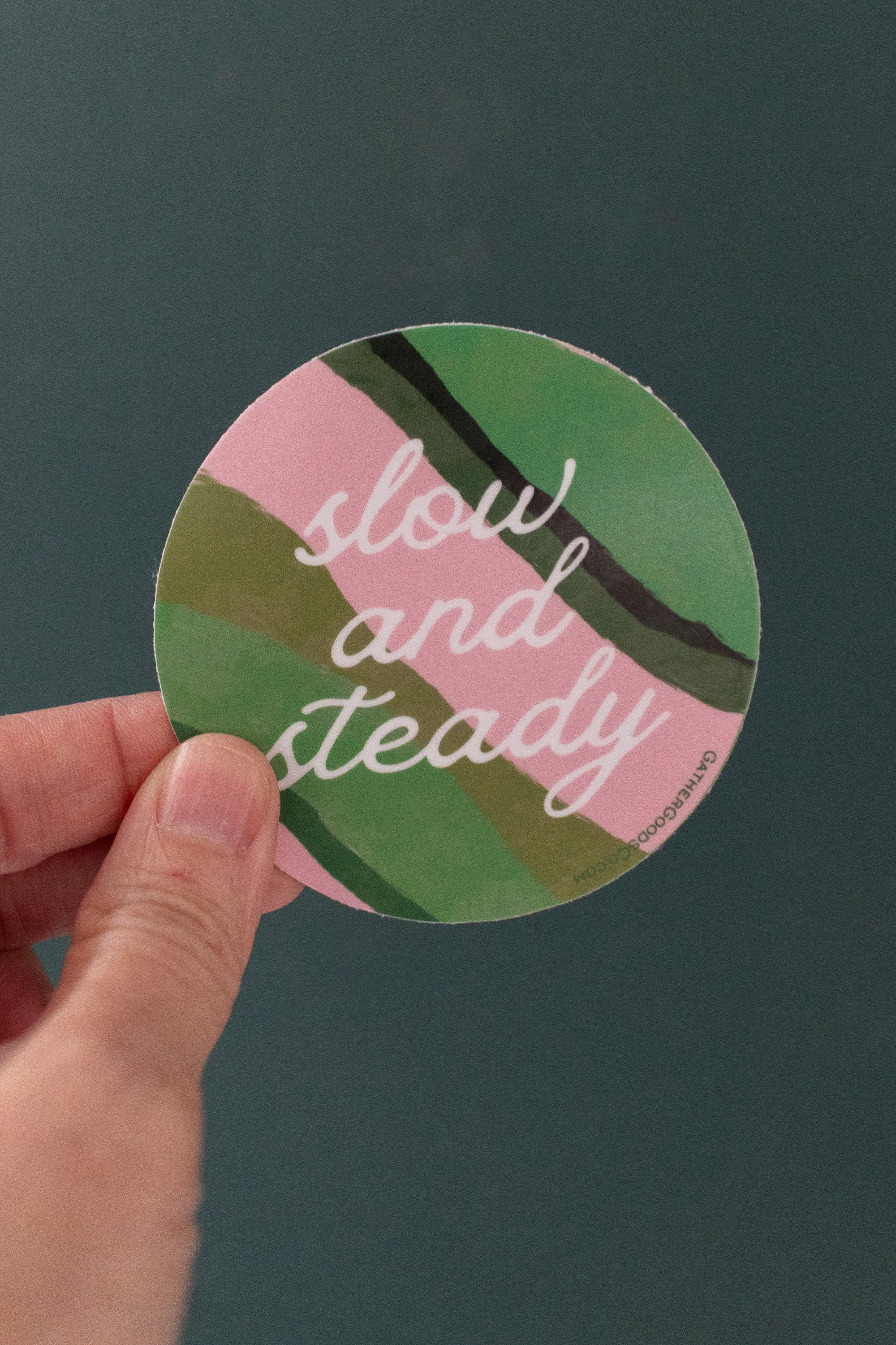 Slow and Steady Encouragement Sticker Retro Font Abstract - Etsy