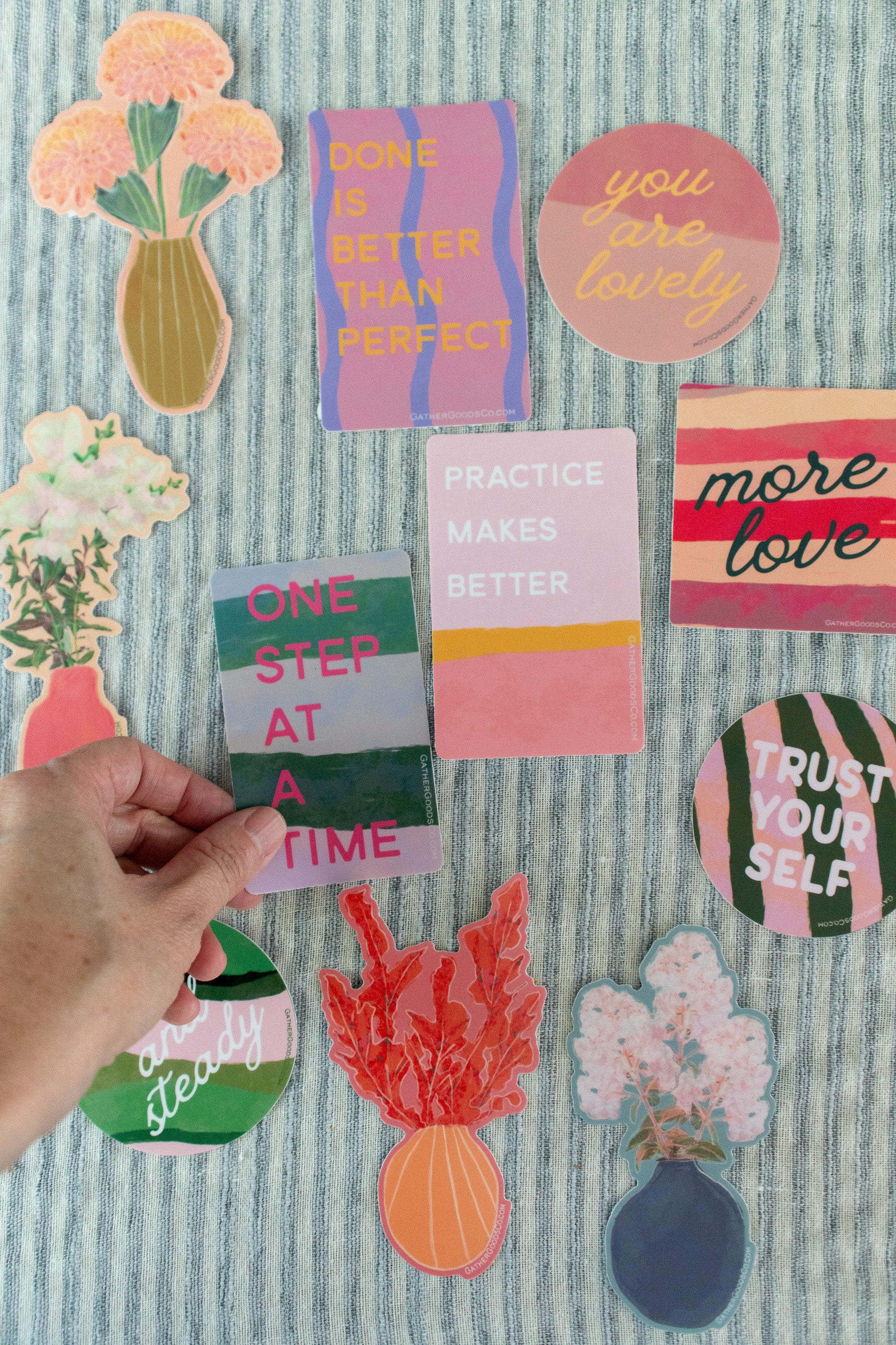 Slow and Steady Encouragement Sticker, Retro Font, Abstract Art Sticker ...