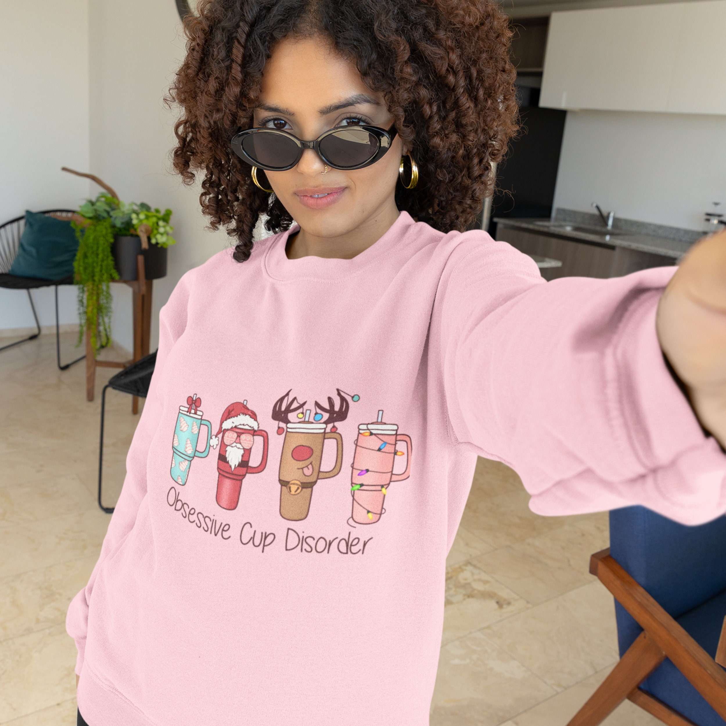 Obsessive Cup Disorde Sweatshirt, Christmas Mug Lover, Ugly Christmas ...