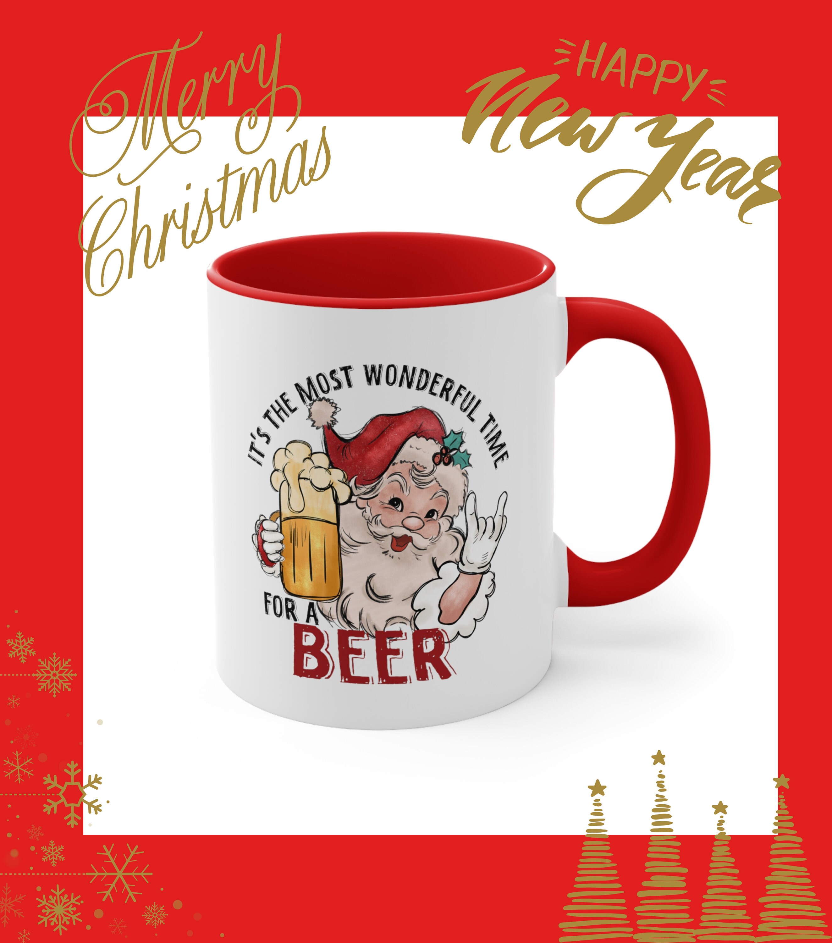 Beer Joke Mug, Santa Joke Mug, Santa and Beer Jokes Mug, Beer-lover Mug ...