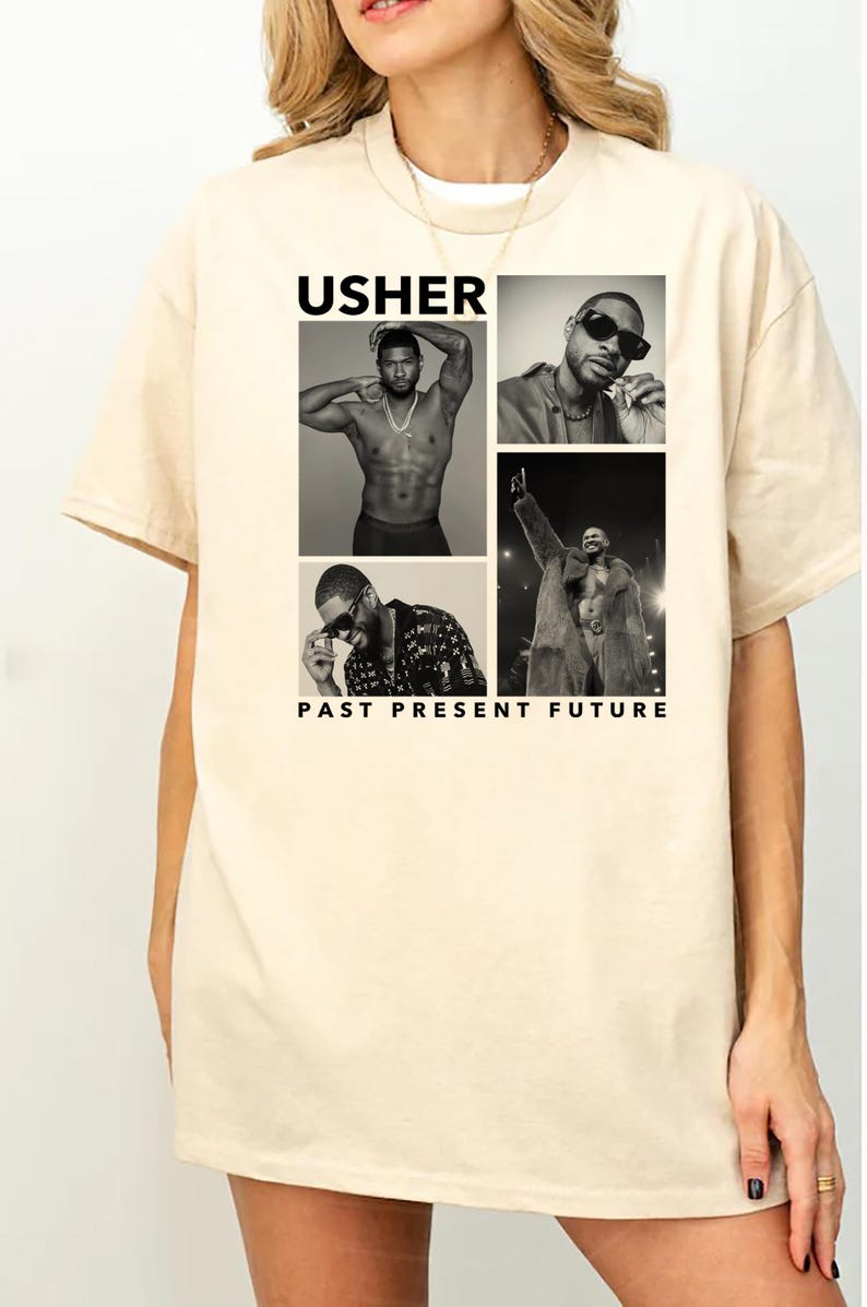 Chemise Usher tournée 2024, chemise Usher passé présent futur tournée ...