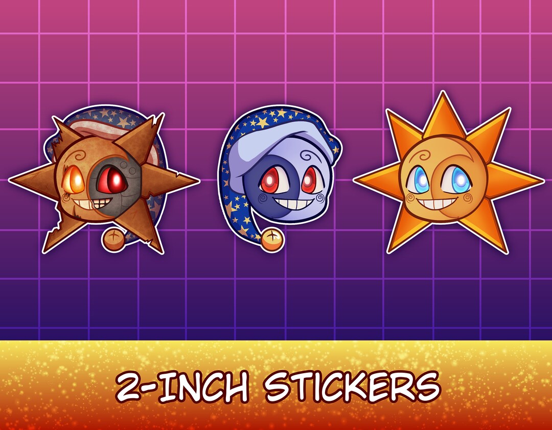 Sun, Moon, Eclipse Stickers - Etsy