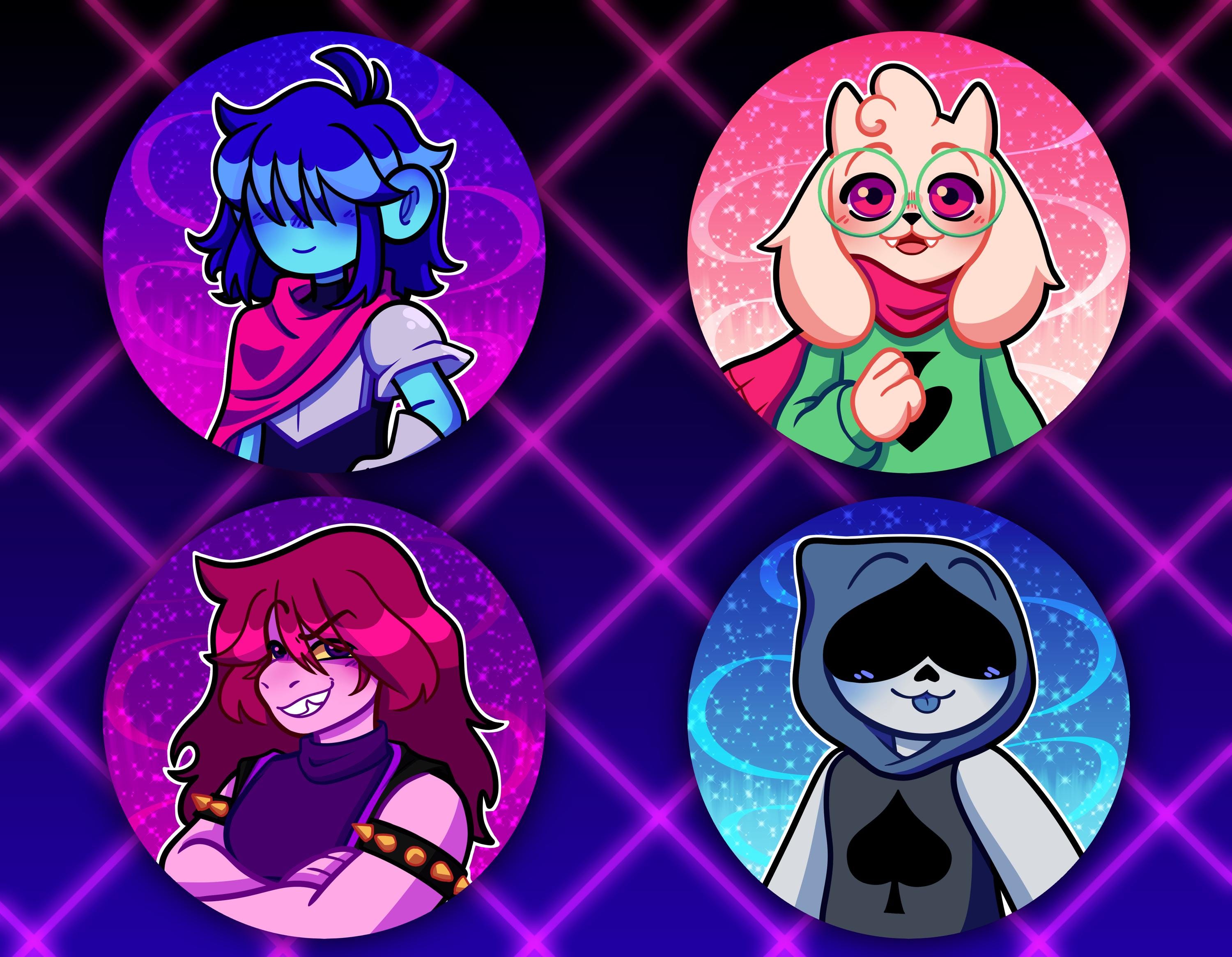 58mm & 32mm Deltarune Buttons - Etsy