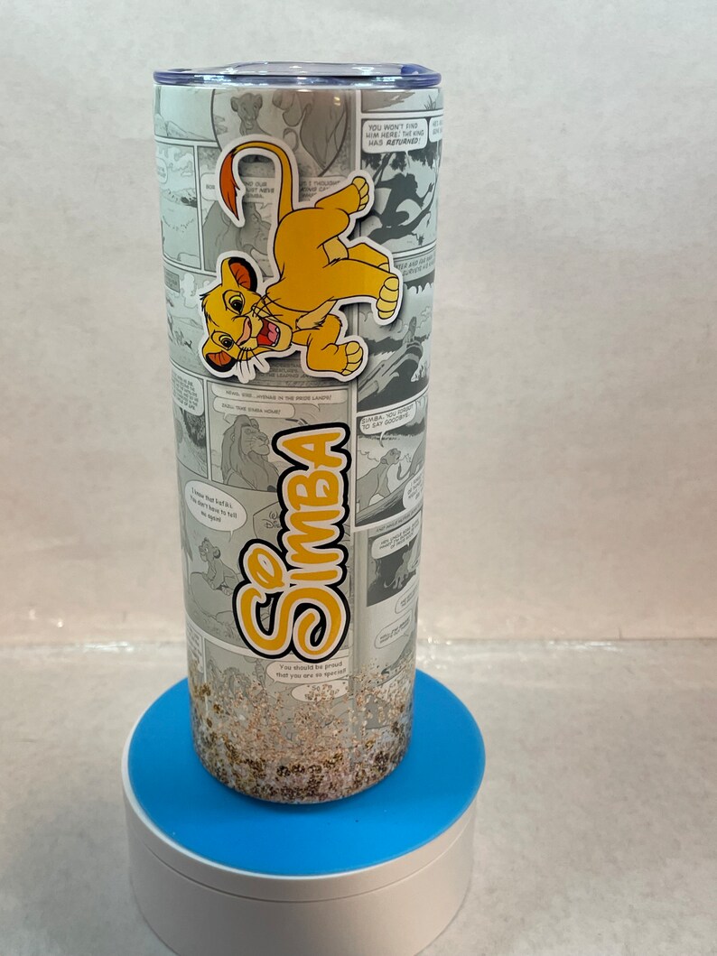 Simba Tumbler. Disneys the Lion King Comic Strip 20 Ounce Straight ...