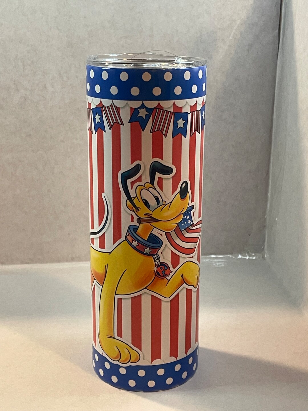 Pluto 4th of July Tumbler Patriotic 20-ounce Straight Skinny Stainless ...