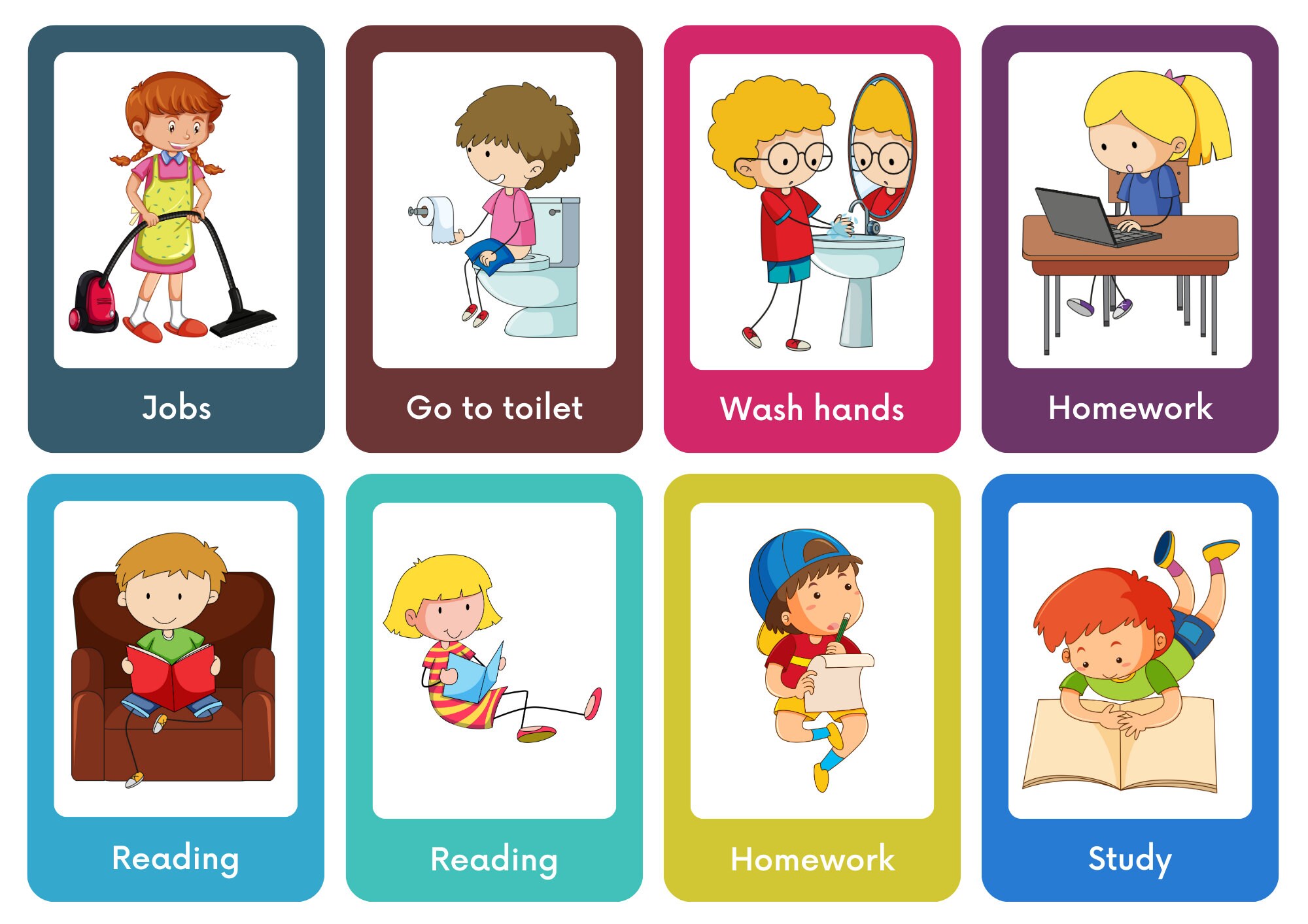 Visual Scheduling Flashcards - Etsy