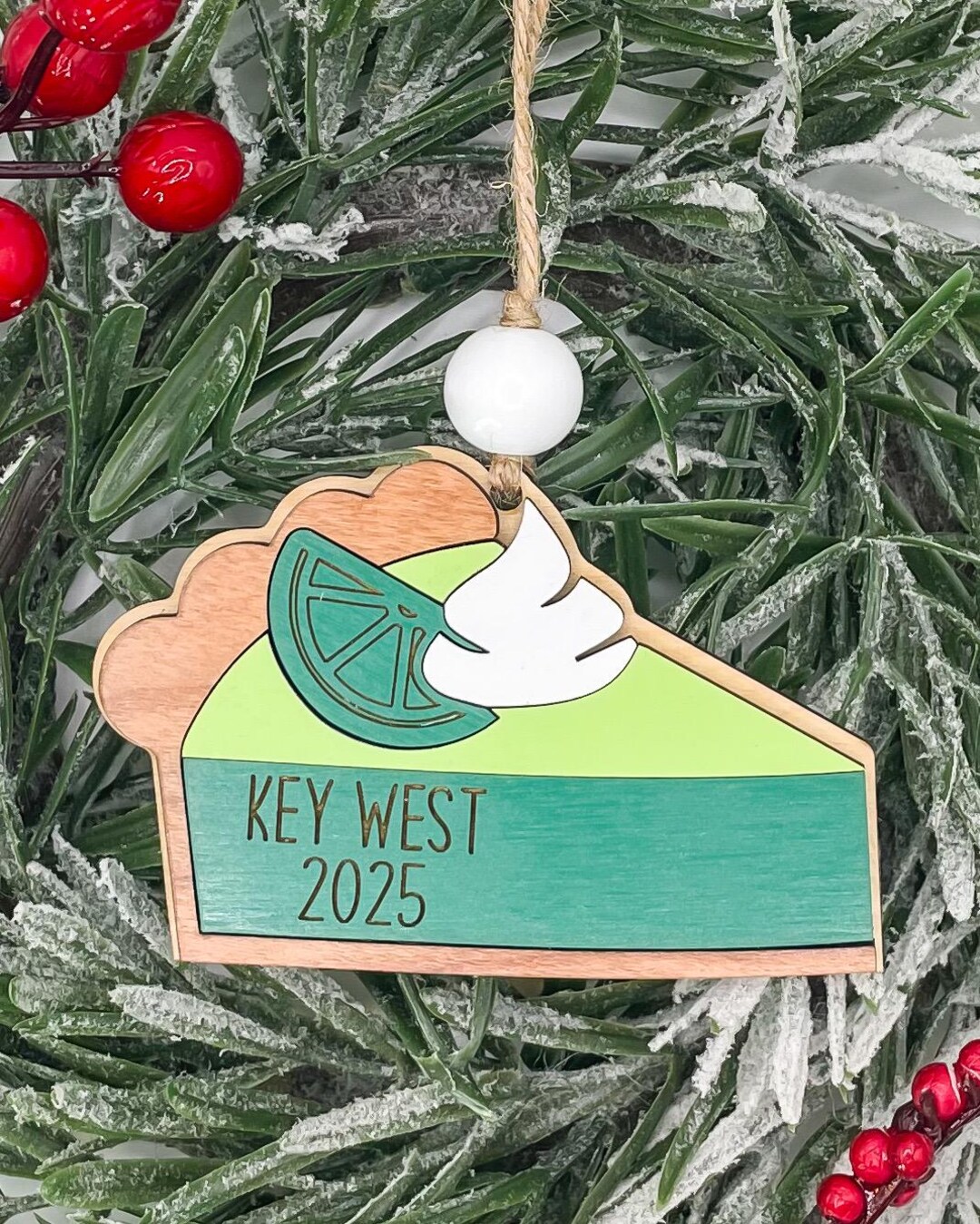 Key West Key Lime Pie Ornament: Tropical Beach Christmas Decor - Etsy
