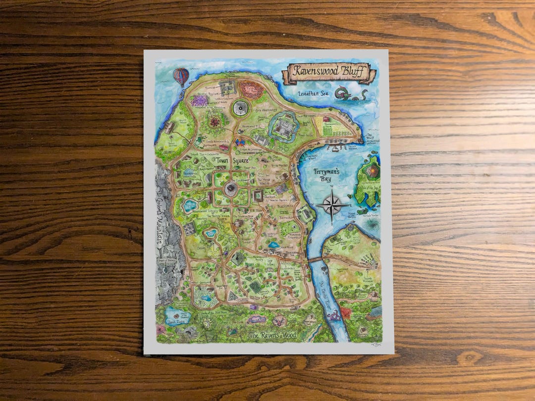 Ravenswood Bluff Fantasy Map (prints) (botc Blood on the Clocktower ...
