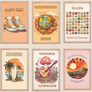 Retro Quote Print Set of 24, Trendy Wall Art, Printable Quote Posters ...